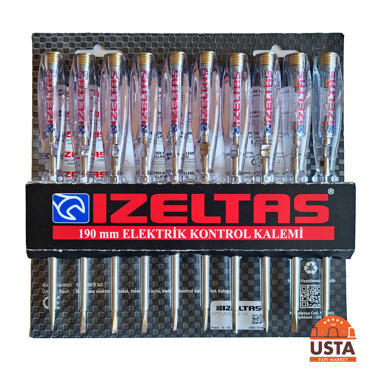 İzeltaş Düz Uçlu Kontrol Kalemi 190 mm – Usta Yapı Market ...